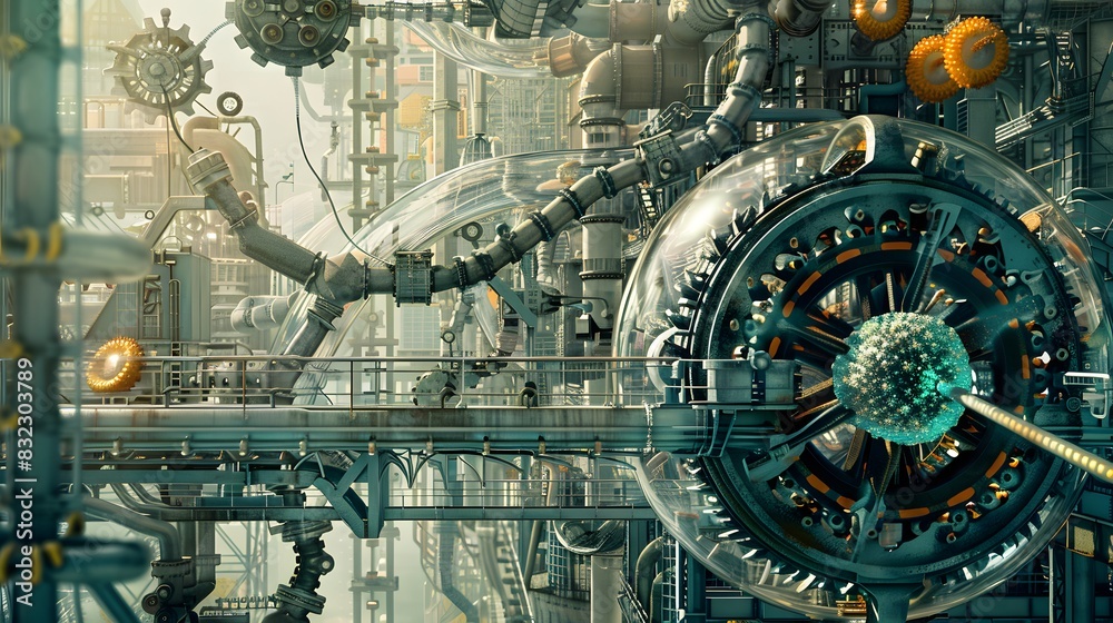 Metabolic dysregulation depicted as chaotic machinery within an ...