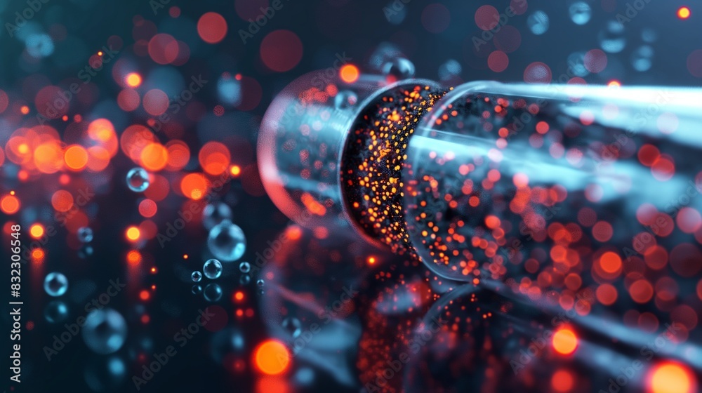 A depiction of a nanostructured carbon-based battery, demonstrating its ...