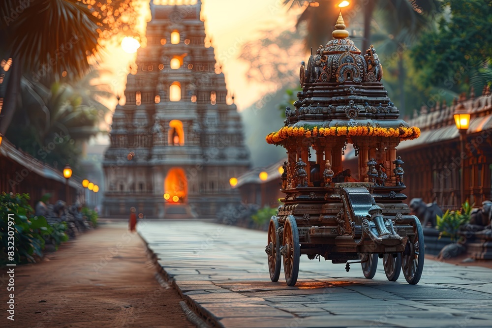 Ceremonial luck of the gods on the chariots on the day of the Rath ...