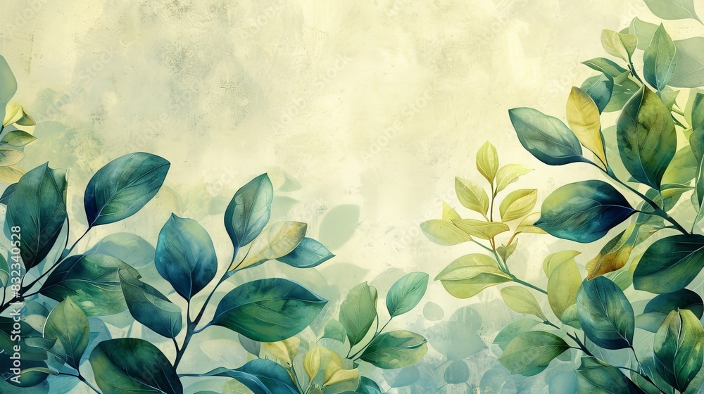 Illustrate the freshness of spring with a depiction of lush fresh ...