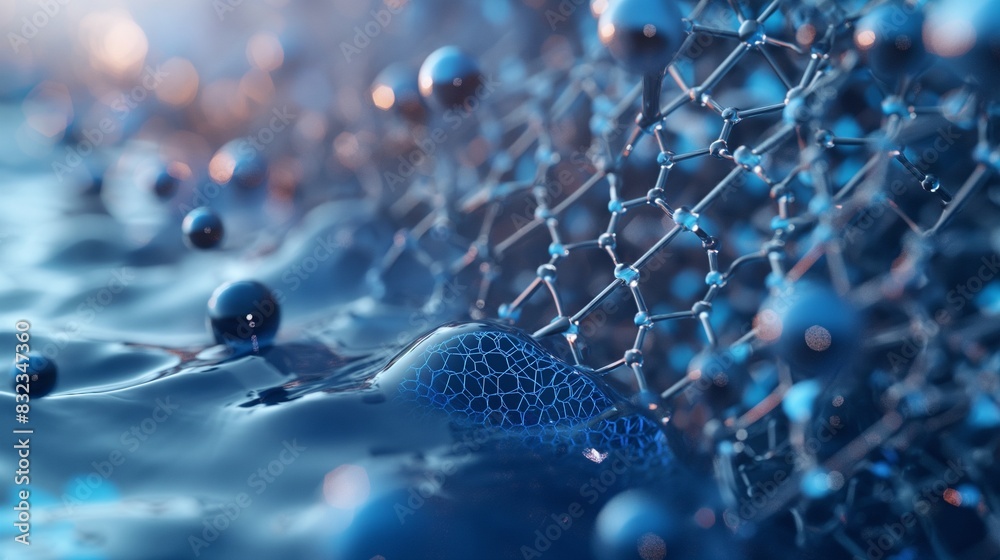 A visualization of a nano-scale filtration system using graphene ...
