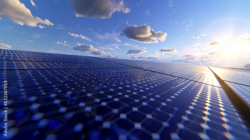 An illustration of a carbon-based photovoltaic cell, focusing on its ...