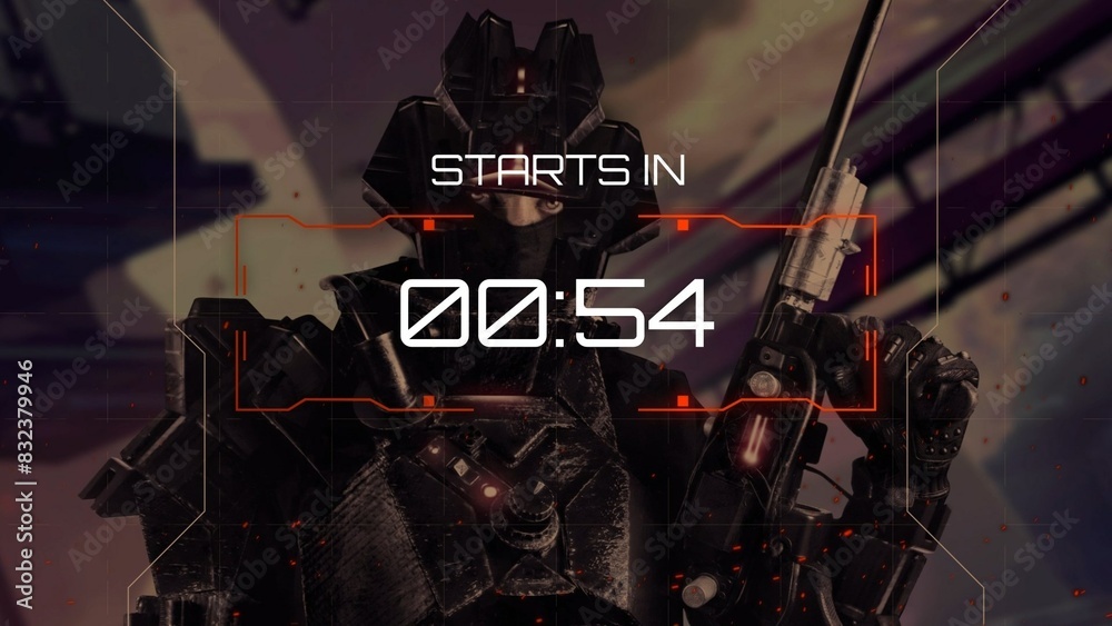 Streamer Gaming Countdown Overlay Element Stock Template | Adobe Stock