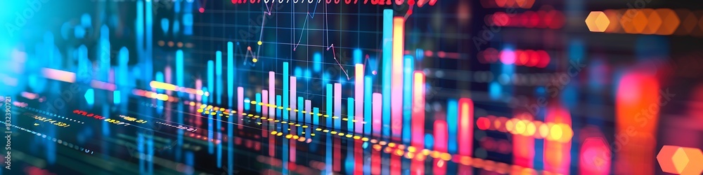 A captivating bar graph depicting a sharp rise in stock values ...