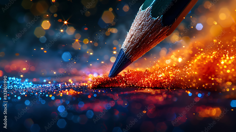 Explosive Creativity: Colored Pencil Magic - multicolor sparkling ...