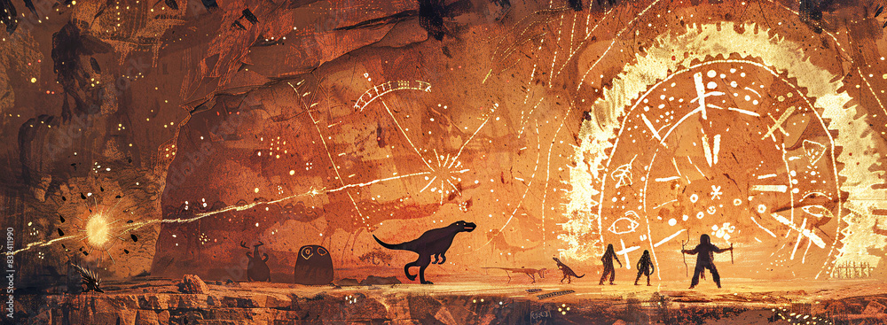 Ancient Cave Art Depicting Alien-like Figures Intricate Rock Paintings ...
