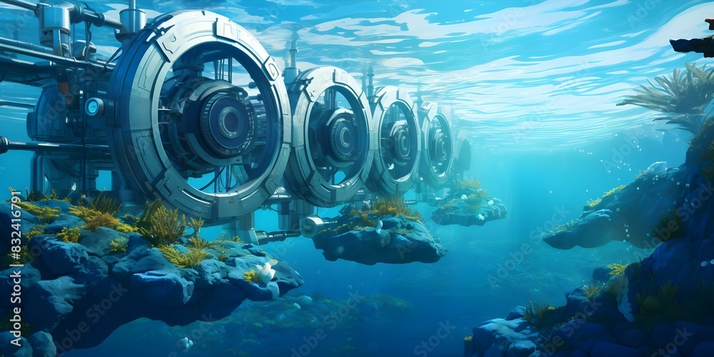 Visual Representation of Tidal Energy as a Sustainable Source of Ocean ...