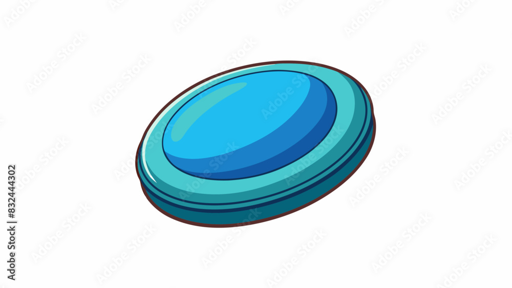 A small round button with a shiny surface made of hard solid plastic ...