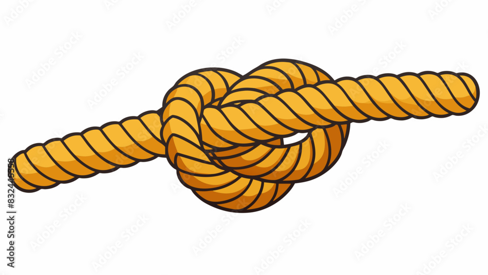 A tightly knit rope made of durable fibers and capable of holding ...