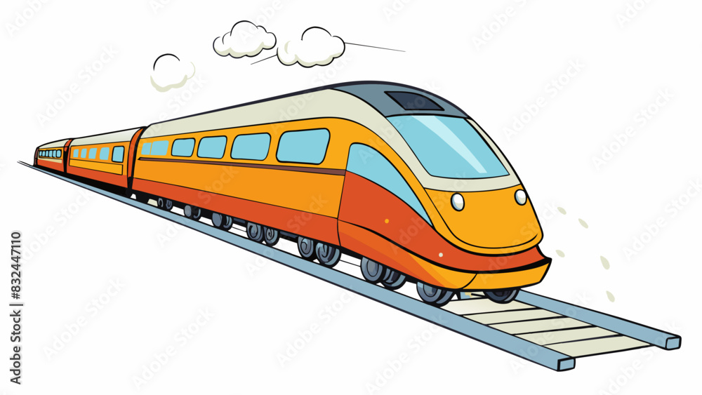As the train speeds along the rail its wheels emit a steady rhythm of ...