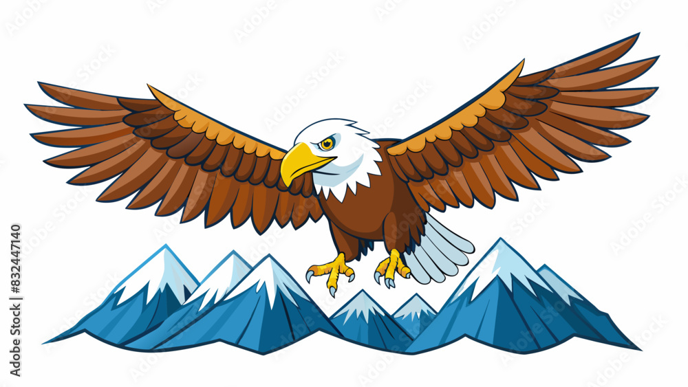 As you hike through the mountains you spot a majestic bald eagle ...