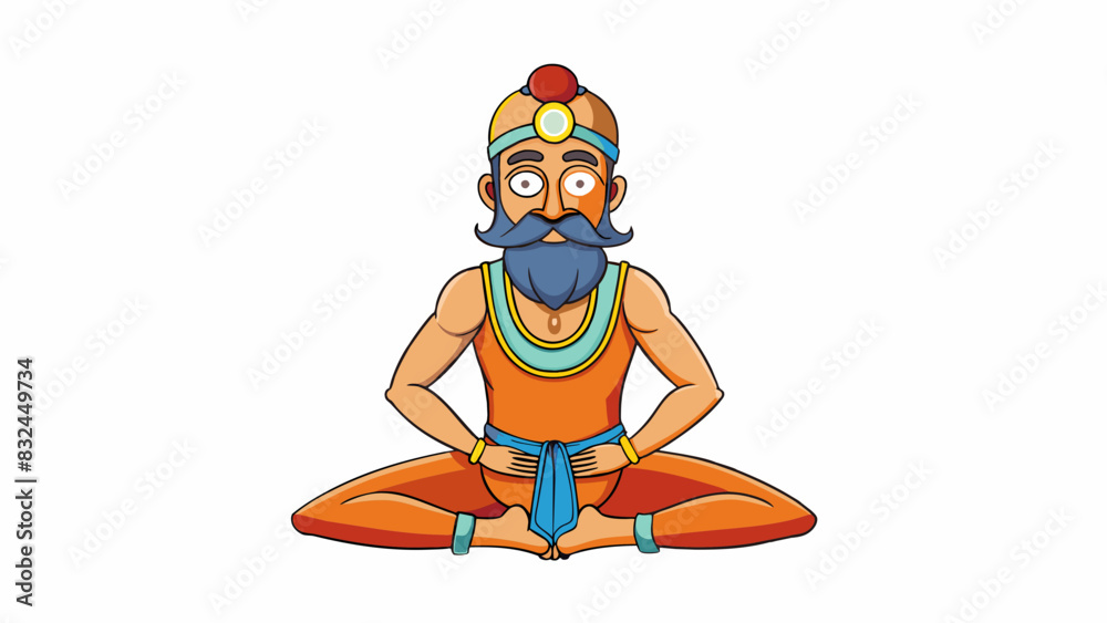 The deep cleansing breaths of a yogi as they stretch their body in ...