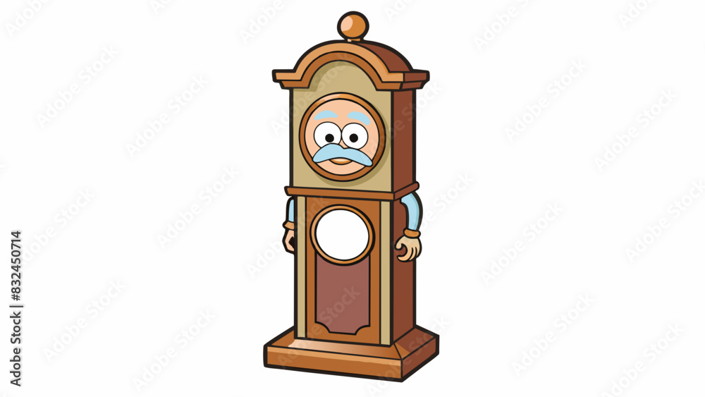 The old grandfather clock ticked slowly marking the passing of each ...