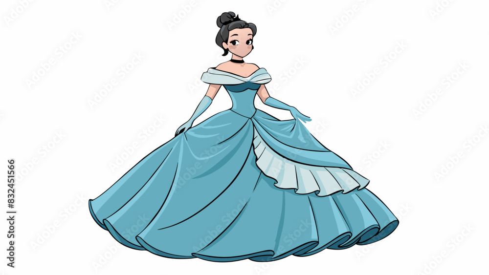 The young debutante twirled in her flowing tory gown the layers of silk ...