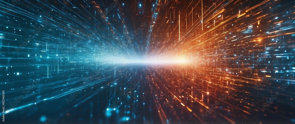 Abstract High-Speed Data Stream Concept Art, Abstract concept art of ...