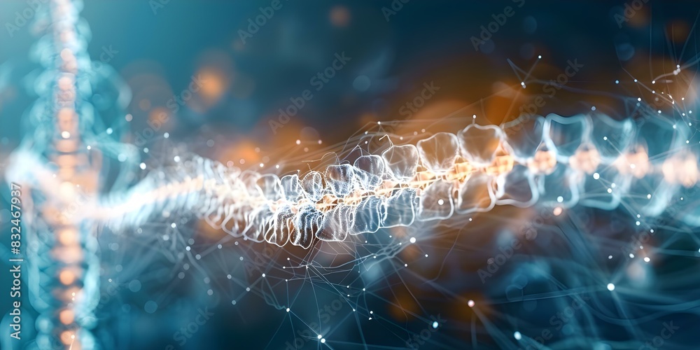 Promoting Holistic Spinal Health with Digital Human Spinal Cord on Blue ...