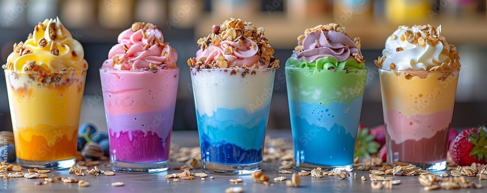 DIY rainbow yogurt parfaits with layers of naturally dyed yogurt and ...