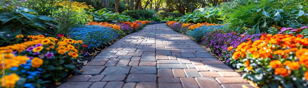 Therapeutic garden at a healthcare facility, designed with walkways ...