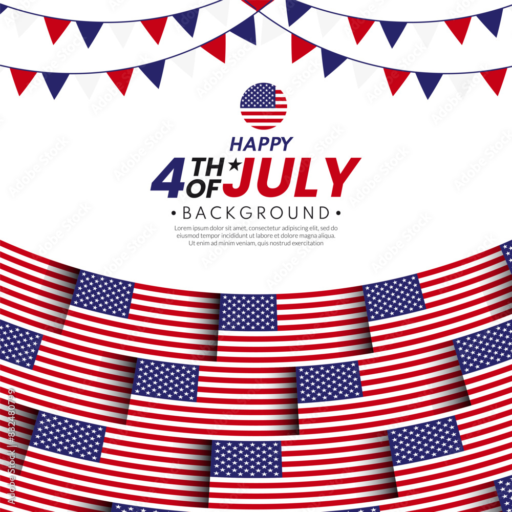 American flag seamless pattern background. 4th of July celebration ...