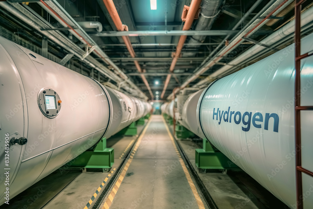 Underground hydrogen storage and logistic chain. H2 fuel in industrial ...
