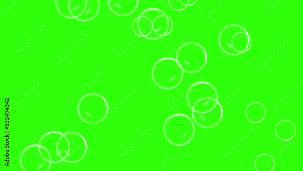 Bubbles Falling with Blue Background, Transparent Bubbles Falling slow ...