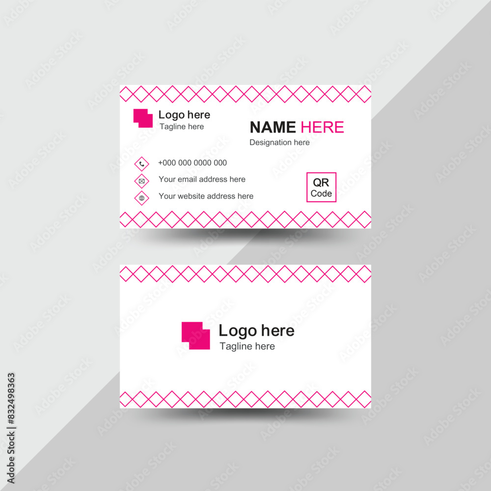 Corporate business card design template. Clean, modern, professional ...