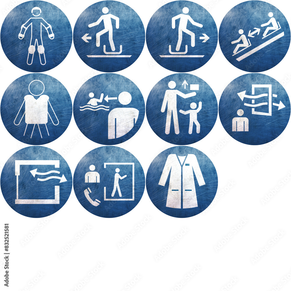 UNI EN ISO 7010 M, mandatory signs, standard symbol, safety sign Stock ...