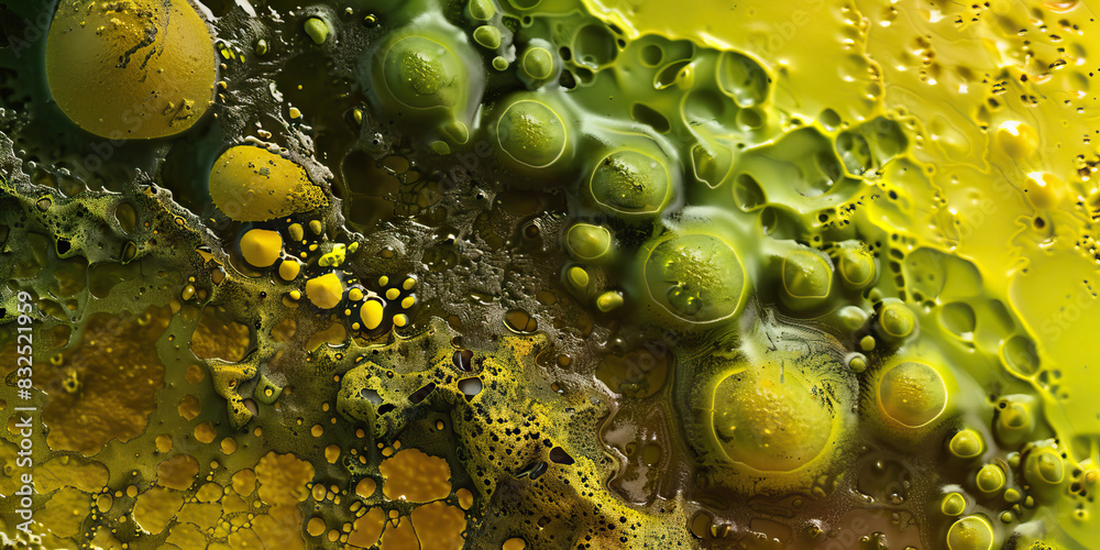 Sludgy Slime Spectrum: Close-up microscopy showcasing a spectrum of ...