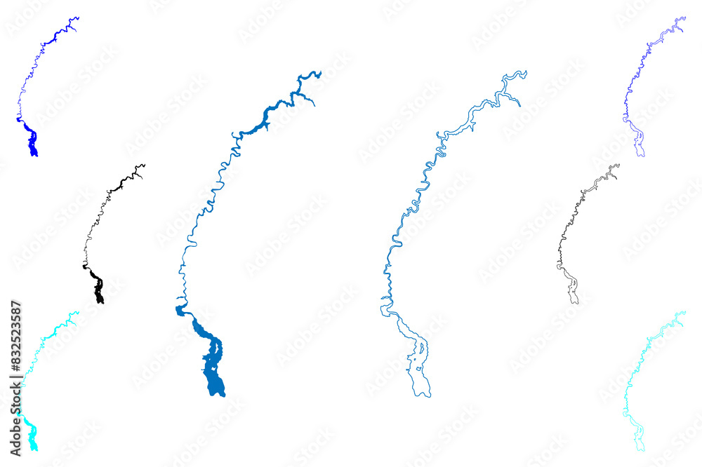 Lake Bighorn Reservoir (United States of America, North America, us ...