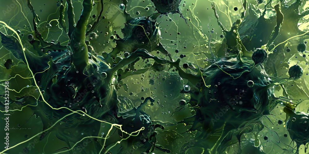 Slimy Sludge Splat: Detailed microscopy of slimy and splattered ...