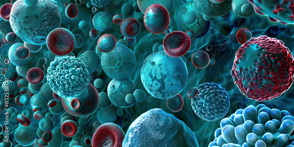 A Symphony of Shining Cellular Structures: A blood smear slide ...