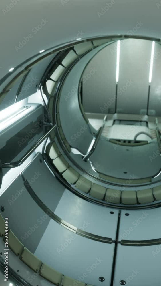 Inside look at the layout and structure of a circular object, showing ...