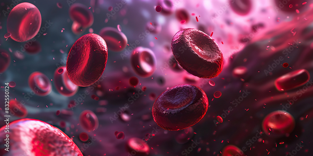The Vibrant Dance of Blood Cells: A close-up view of a blood sample ...