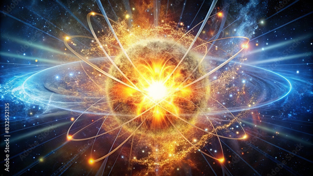 Universe Unveiled: The Mesmerizing Fracture of an Atom Stock ...