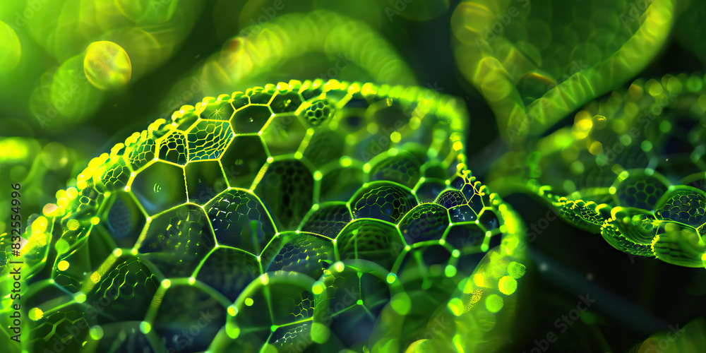 Plant Leaf Guard Cell Movement: Close-up view of plant leaf guard cells ...