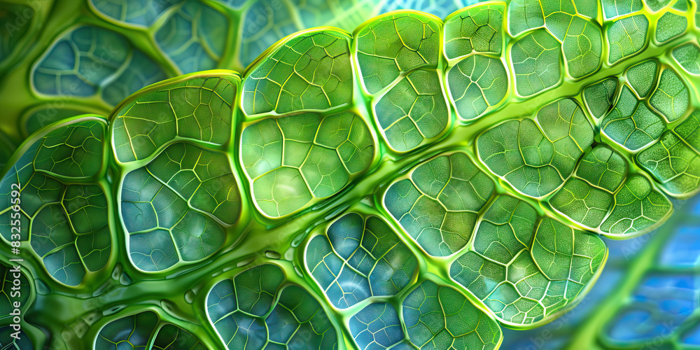 Botanical Leaf Mesophyll Structure: Microscopic examination of plant ...