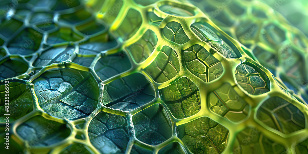 Botanical Leaf Mesophyll Structure: Microscopic examination of plant ...