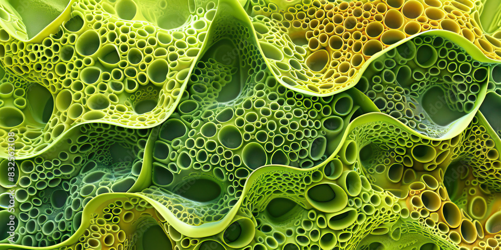 Orchid Leaf Epidermis: Close-up view of orchid leaf epidermal cells ...