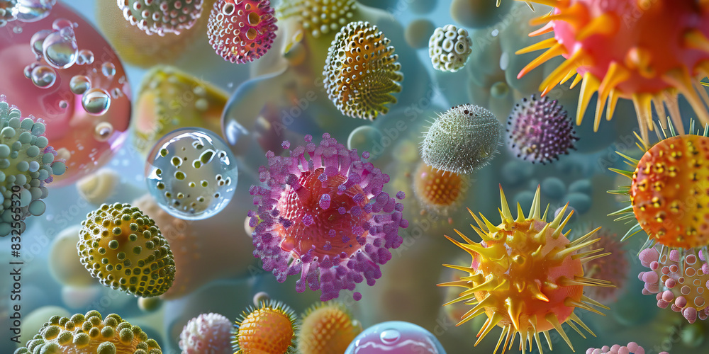 Pollen Grain Morphology: Detailed view of pollen grains from various ...