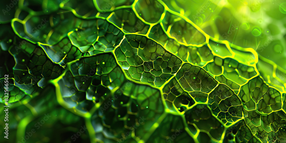 Chlorophyll Pigment Absorption: Close-up view of chlorophyll pigments ...