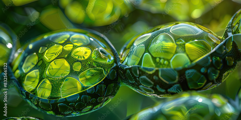 Chlorophyll Pigment Absorption: Close-up view of chlorophyll pigments ...