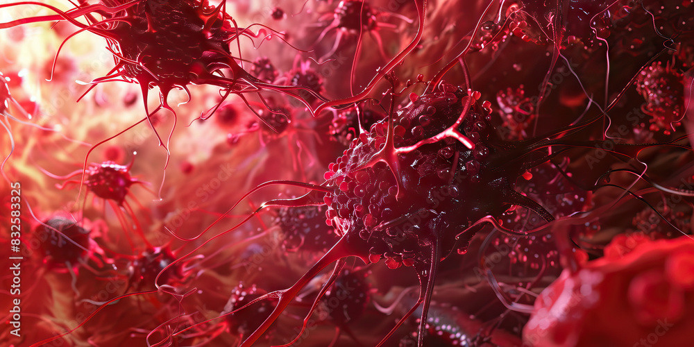 The Intricate Unseen Journey: A close-up of a blood cell, revealing its ...