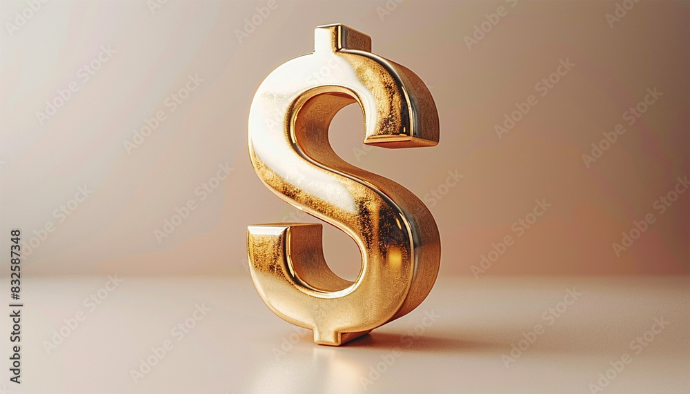 USD golden dollar sign. Gold coin in 3D animation with a rotating ...