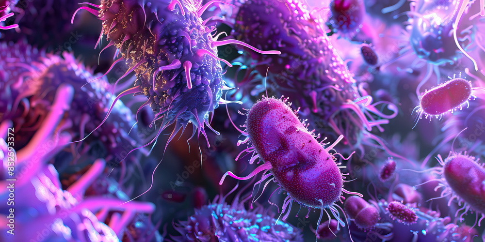Bacterial Quorum Sensing: Close-up view of bacterial communication ... Bacterial Quorum Sensing: Close-up view of bacterial communication ...