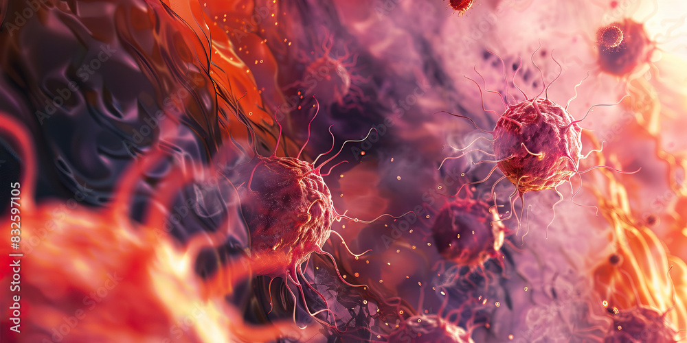 ภาพประกอบสต็อก Inflammatory Response in Bacterial Infections: High ...