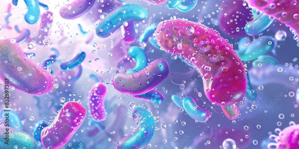 Bacterial Cell Wall Composition: Close-up view of bacterial cell walls ...