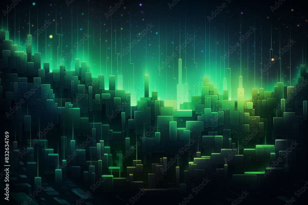 a simple pattern design, unique crazy pixel art, different shapes and ...