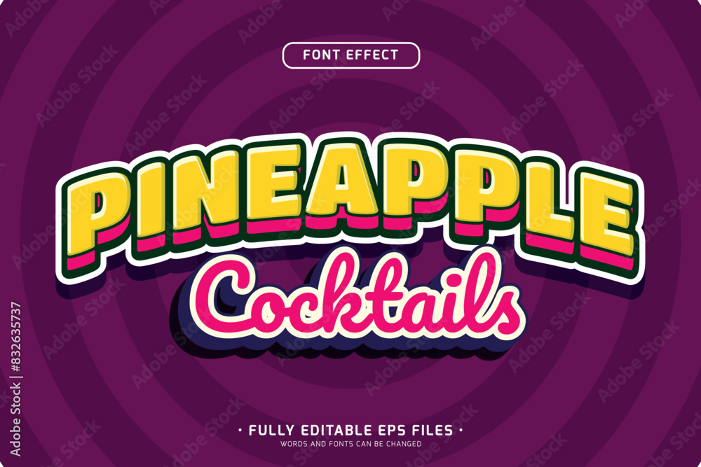 editable vector of modern text effect with vibrant color and fun font ...