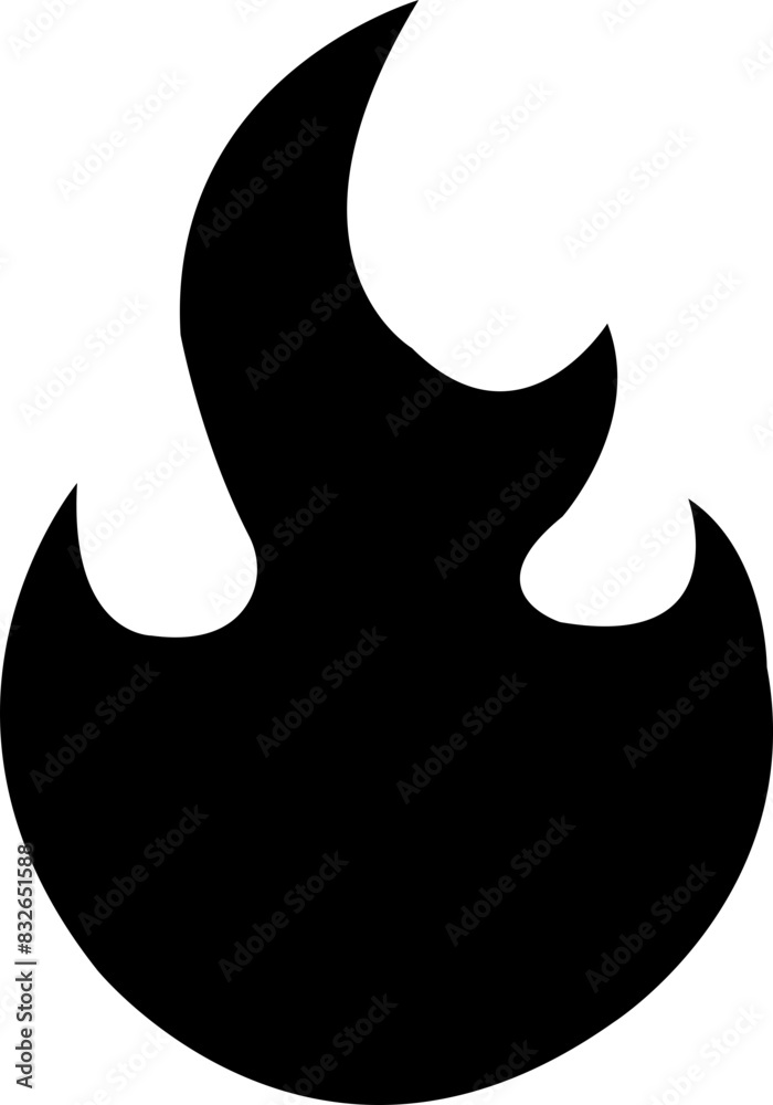 Fire icon collection . Fire flame symbol. Bonfire silhouette logotype ...
