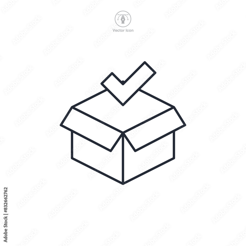 Tick Box Icon theme symbol vector illustration isolated on white ...